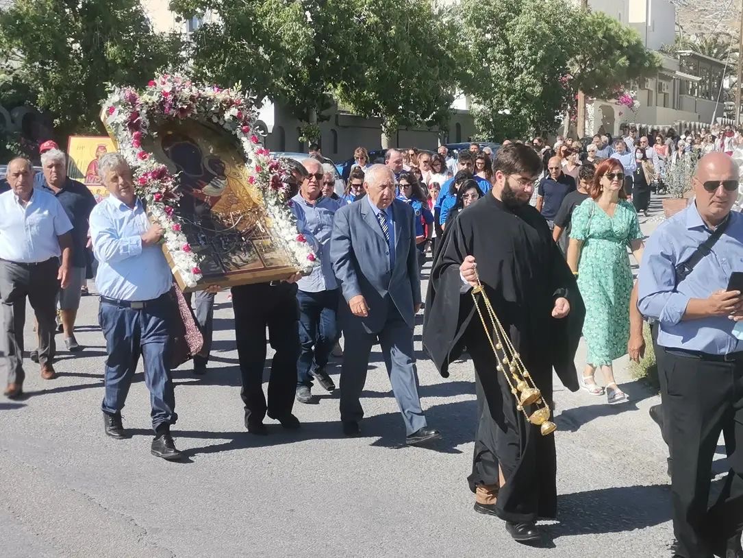 Εορτή της Παναγίας Μυρτιδιωτίσσης στο Καμάρι Θήρας - Ορθοδοξία News Agency