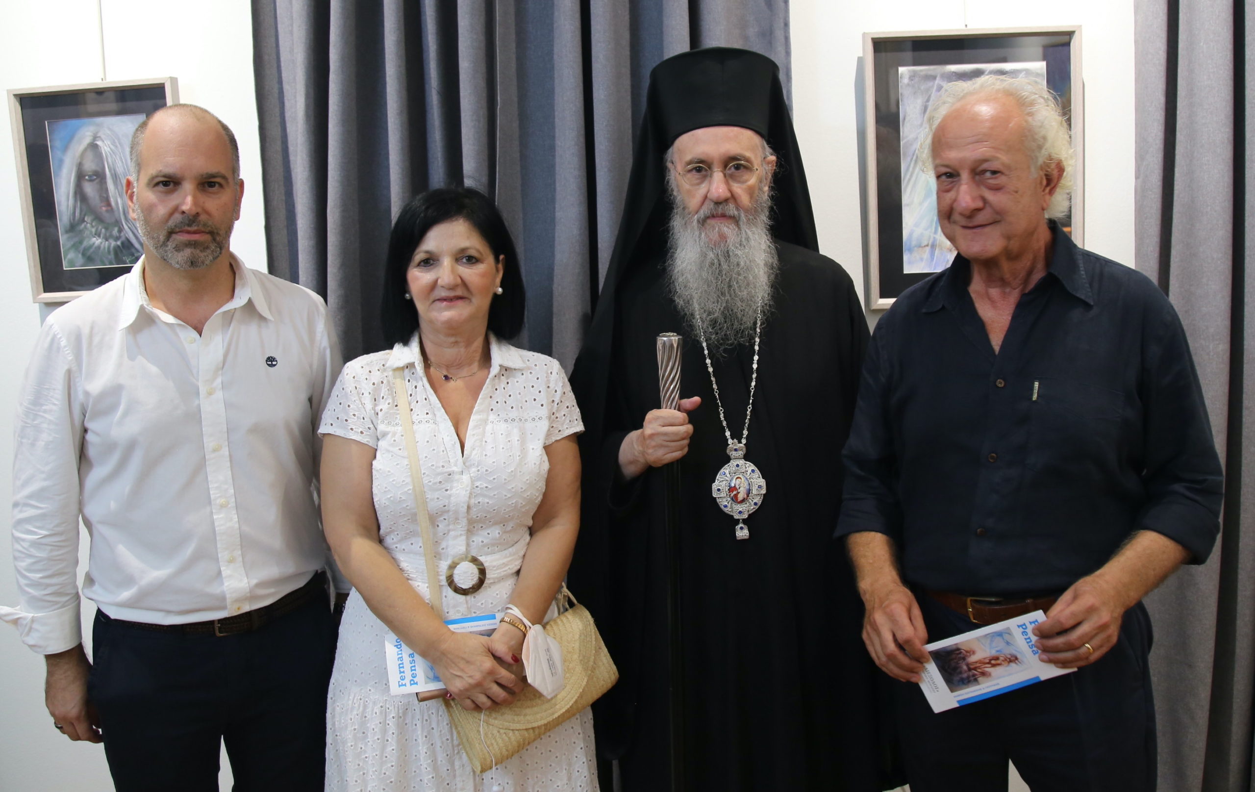 Ο Μητροπολίτης Ναυπάκτου στα εγκαίνια της έκθεσης "ΔΥΟ ΛΑΟΙ, ΜΙΑ ...