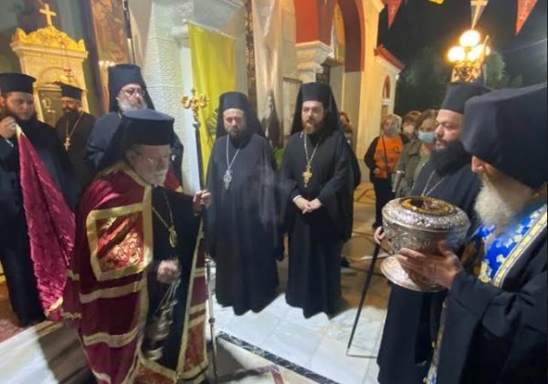 The venerable relic of the head of St. Gregory of Nyssa conveyed to Nea ...