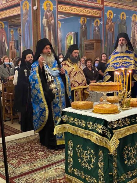 The venerable relic of the head of St. Gregory of Nyssa conveyed to Nea ...