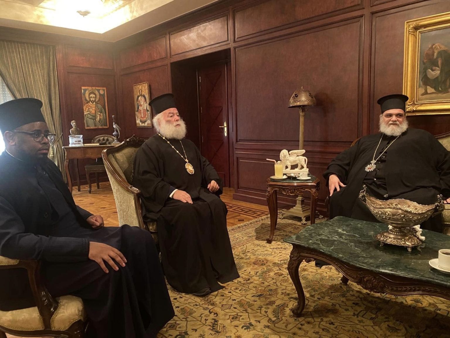 Ο Πατριάρχης Αλεξανδρείας υποδέχθηκε τον Μητροπολίτη Ταμασού ...