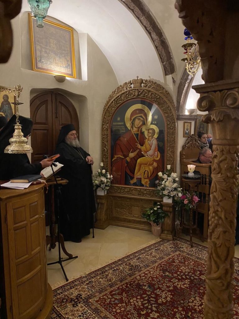 A copy of the Holy Icon of Panagia Gorgoepikoos taken from Mt Athos to ...