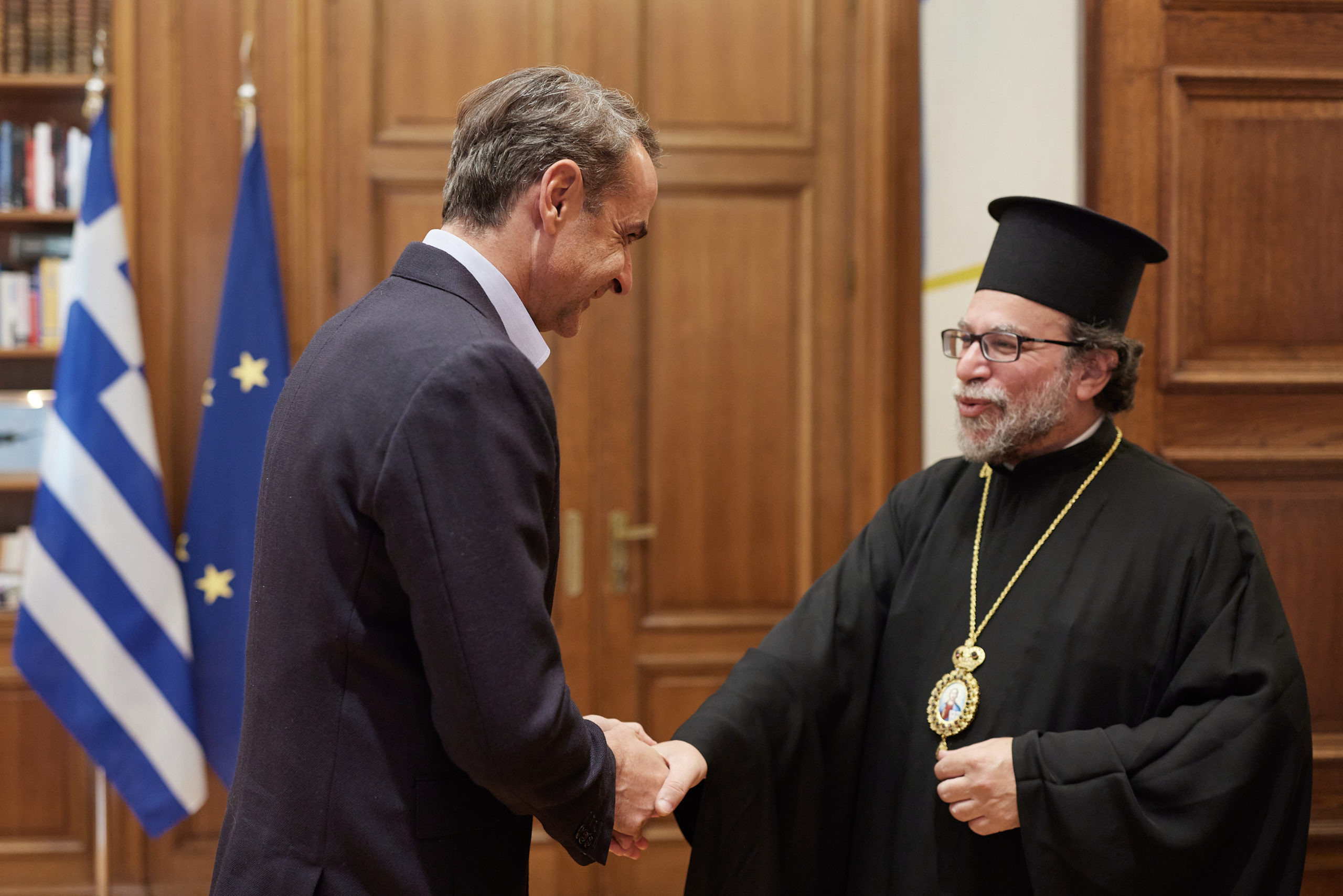 Με τον Μητροπολίτη Νουβίας Σάββα συναντήθηκε ο Κυριάκος Μητσοτάκης ...