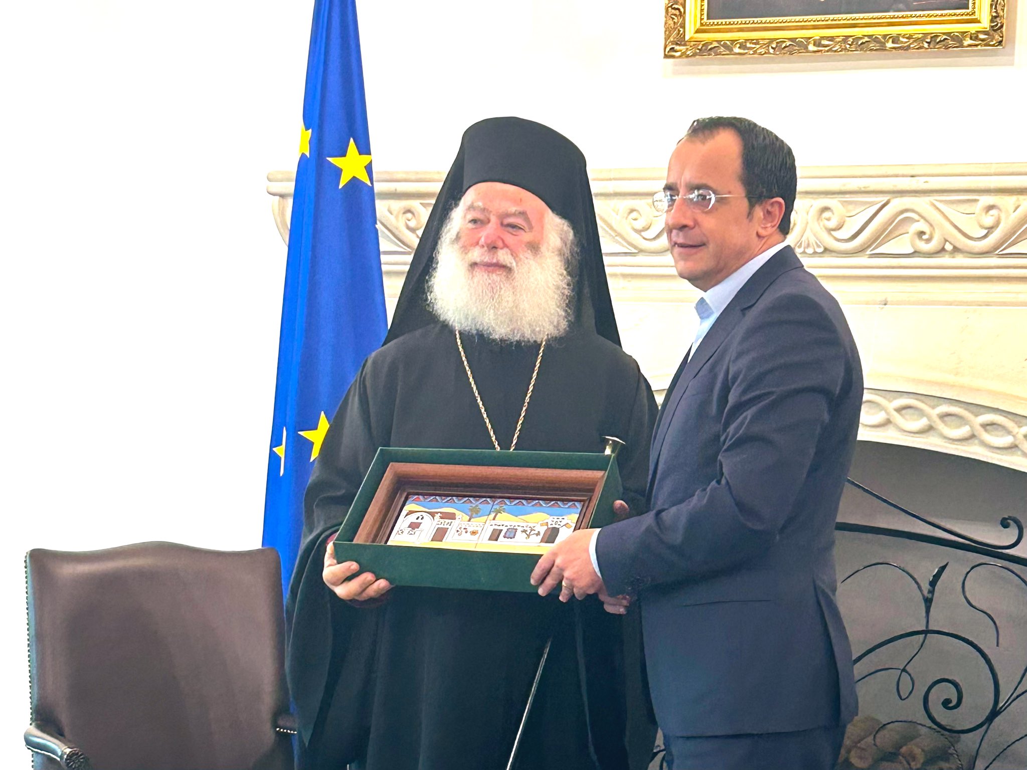 Συνάντηση του Πατριάρχη Αλεξανδρείας με τον Νίκο Χριστοδουλίδη ...