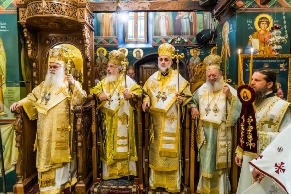 Poly-Hierarchical Divine Liturgy at Feast Day of Saint Iakovos of Evia ...