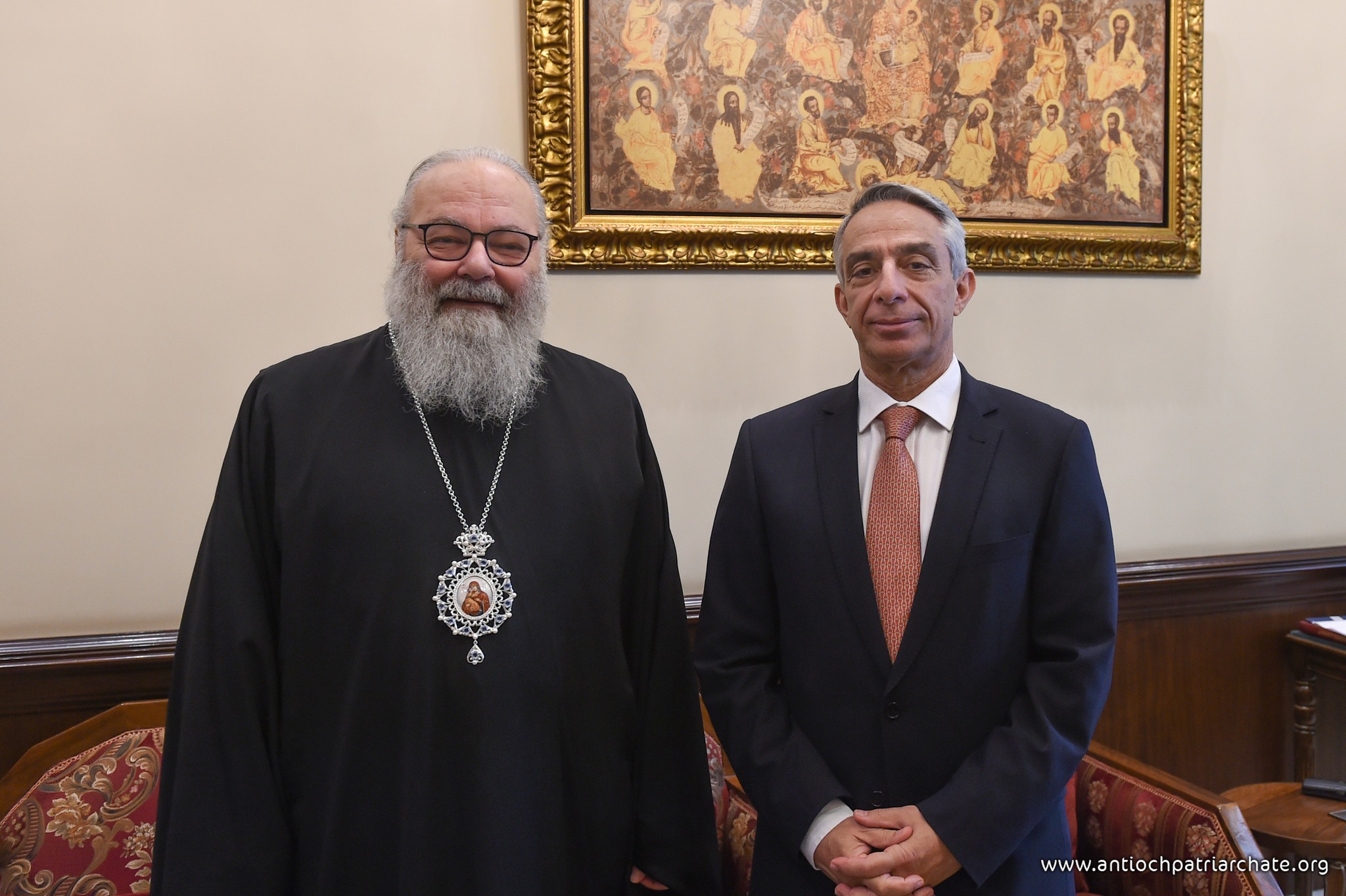 Ο Πατριάρχης Αντιοχείας υποδέχθηκε τον Πρέσβη της Ελλάδας στην Συρία ...