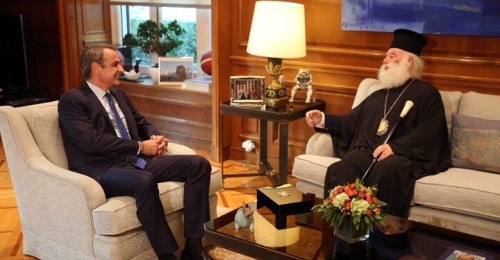 Meeting of the Patriarch of Alexandria with Greek PM Mitsotakis - Ορθοδοξία News Agency