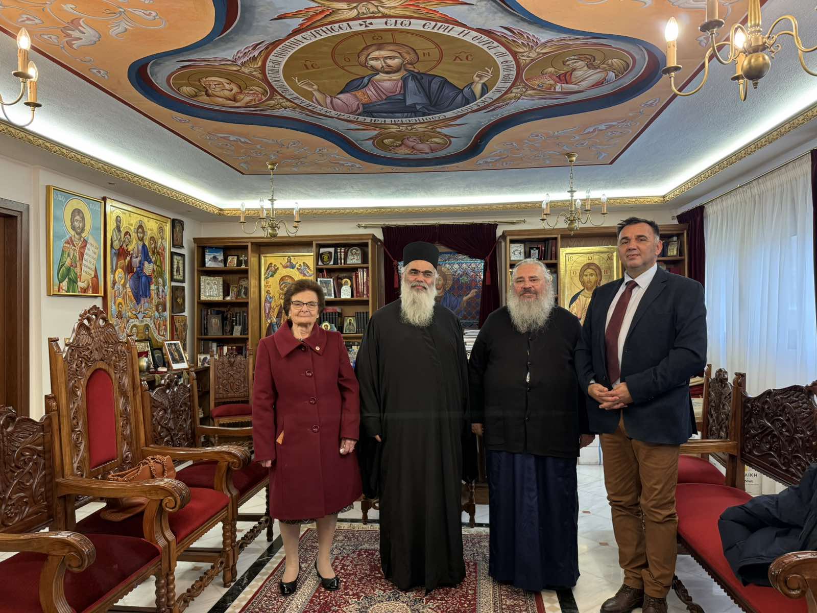 Επίσκεψη του προέδρου των Ιεροψαλτων Τρικάλων στον Μητροπολίτη Λαγκαδά ...