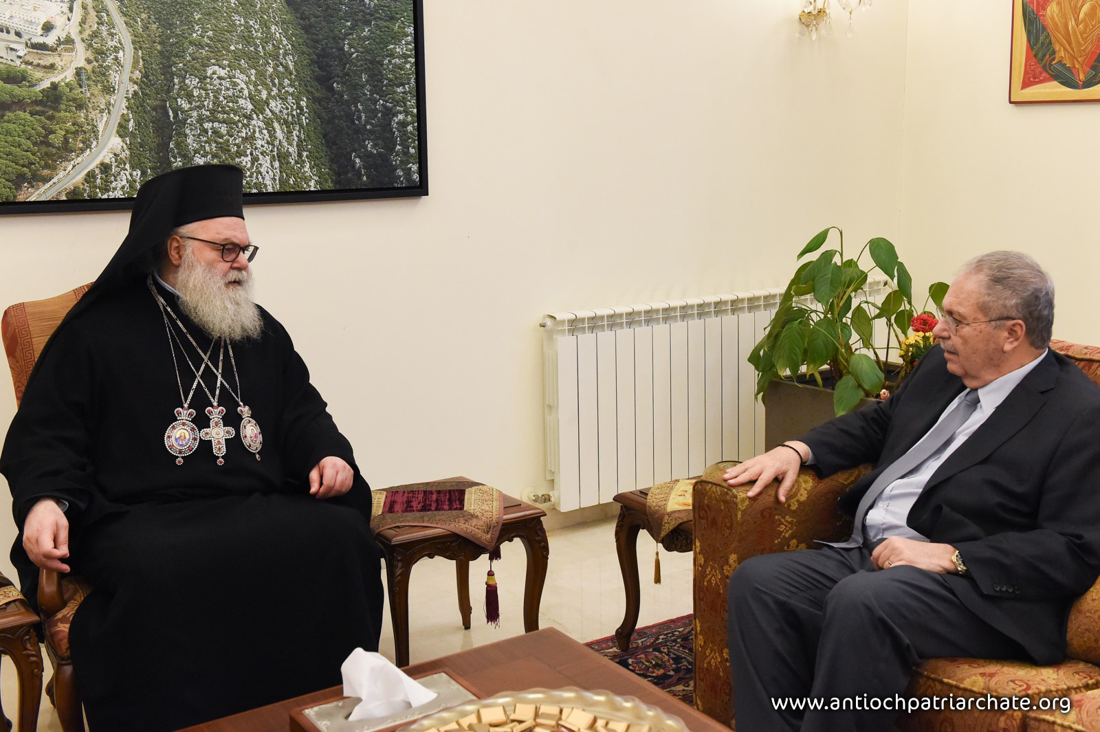 Patriarch John X receives Deputy Prime Minister Dr. Tarek Mitri ...