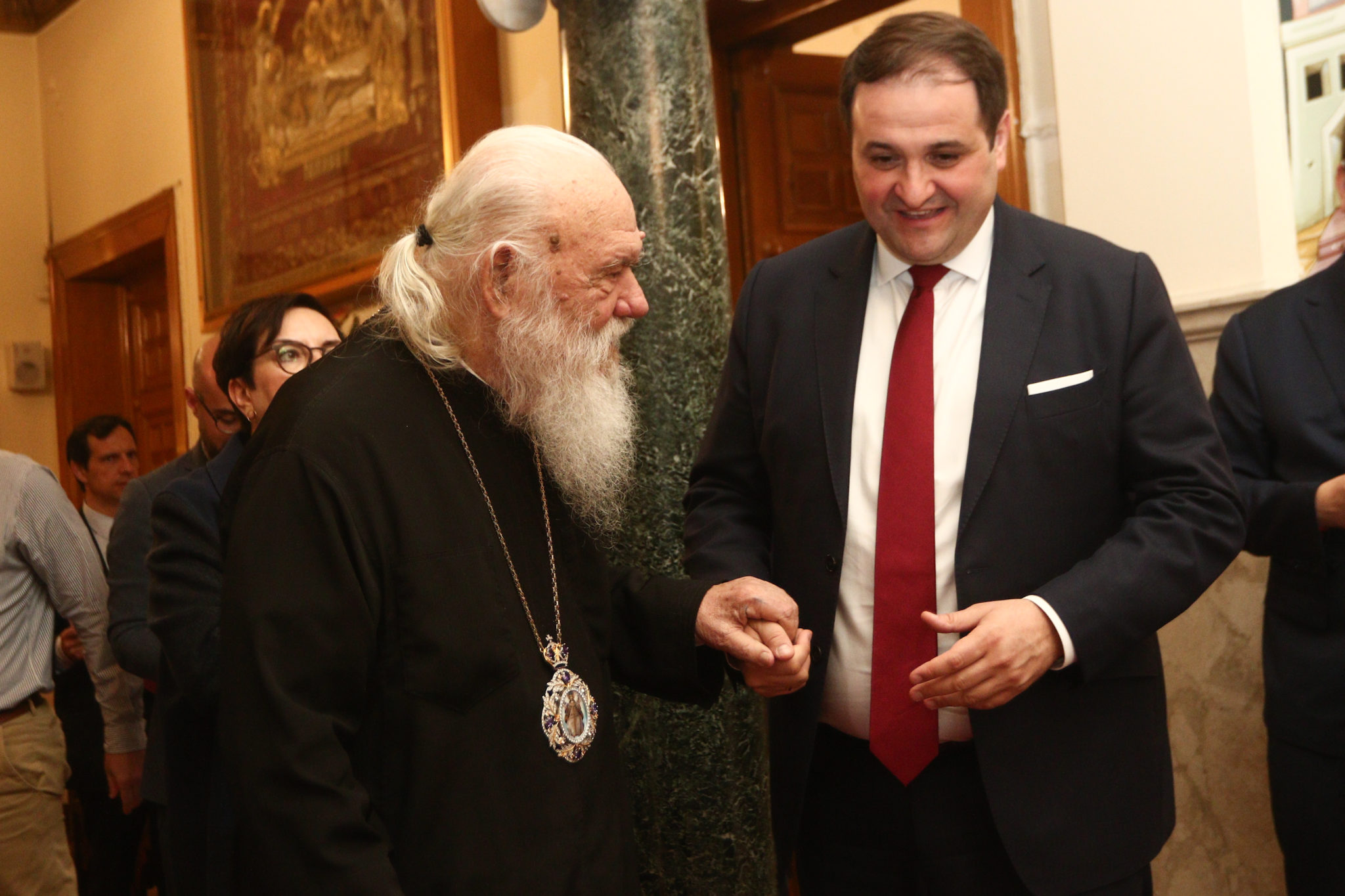 Συνάντηση Αρχιεπισκόπου Ιερωνύμου με τον Υπ. Ευρωπαϊκών και Διεθνών ...
