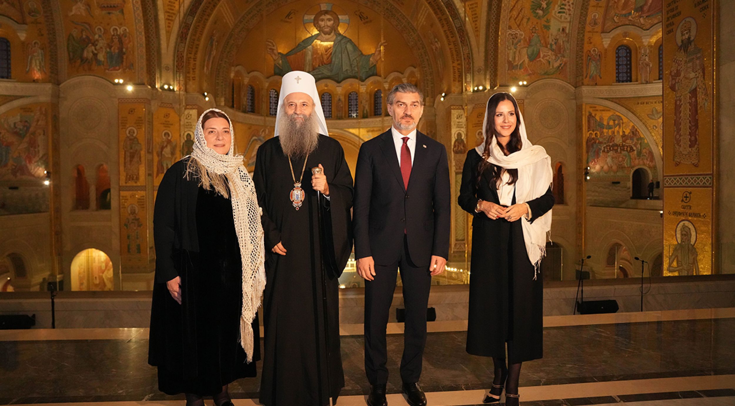 Ο Πατριάρχης Σερβίας υποδέχθηκε τον Πρόεδρο της Γεωργίας, Μιχαήλ ...