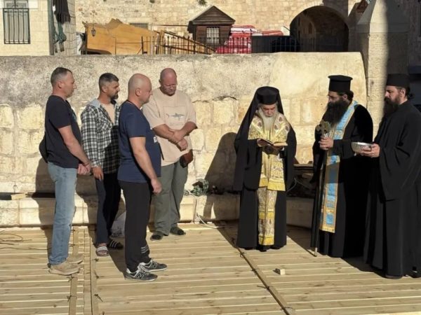 His Beatitude Patriarch of Jerusalem Theophilos blesses the beginning ...