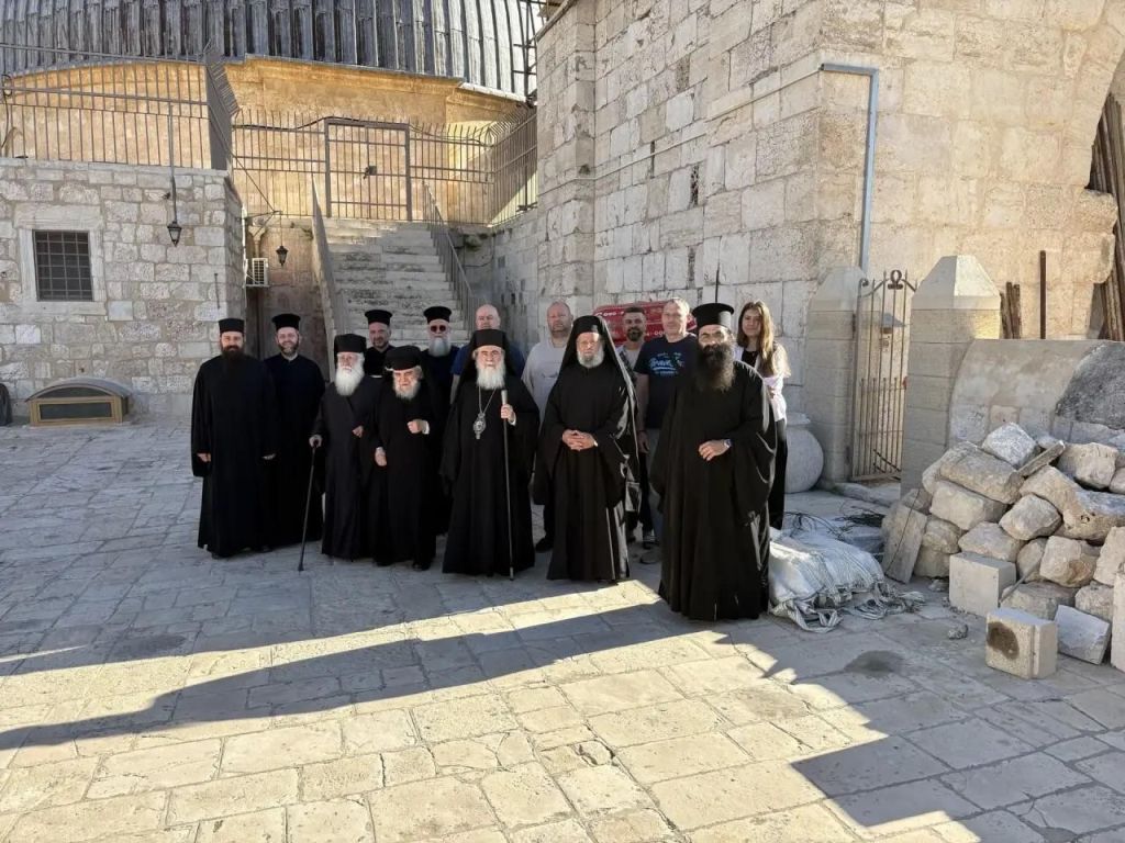 His Beatitude Patriarch of Jerusalem Theophilos blesses the beginning ...